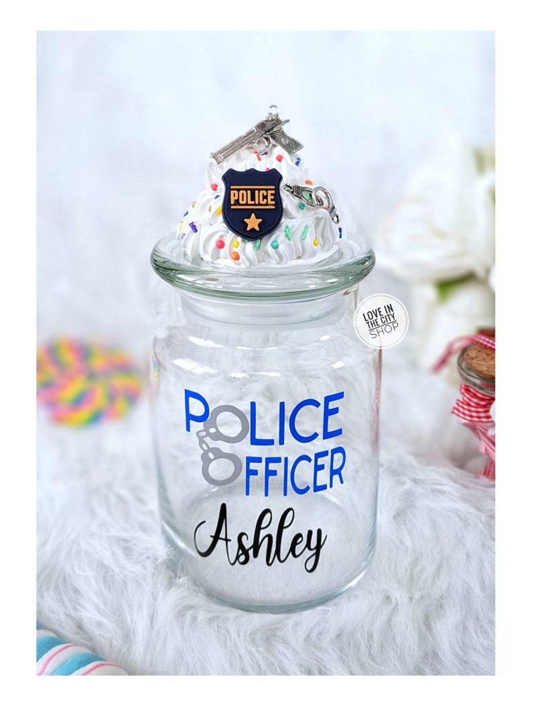 Police Officer Candy Jar, Please Officer Gift, Detective Gift, Police ...
