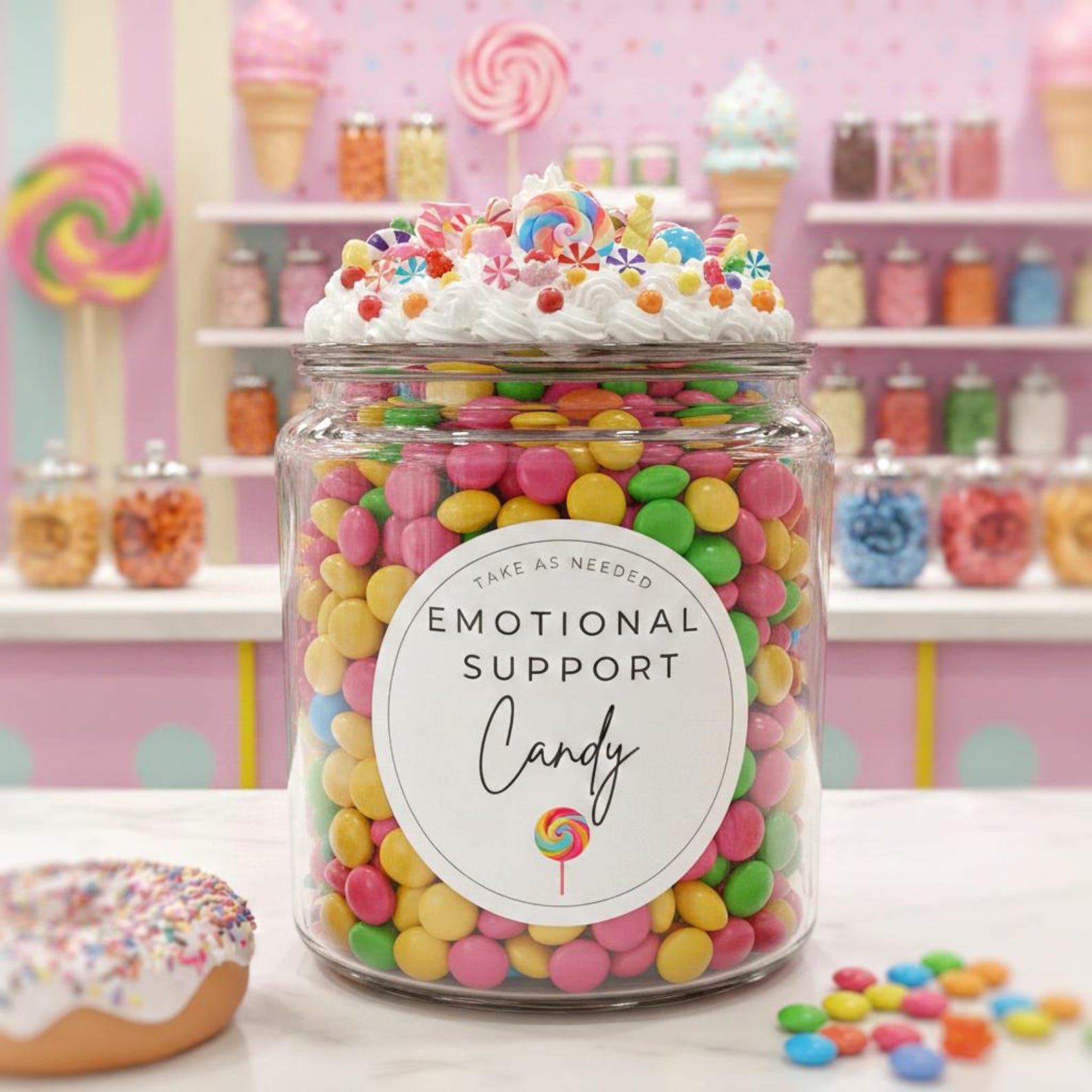 Gourmet Candy Jar, Novelty Candy Treat Holder, Emotional Support Gift ...