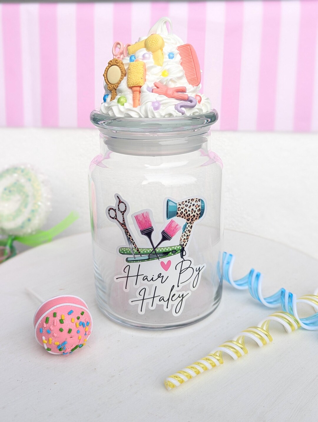Personalized Hair Stylist Candy Jar Gift for Cosmetology. Custom Hair ...