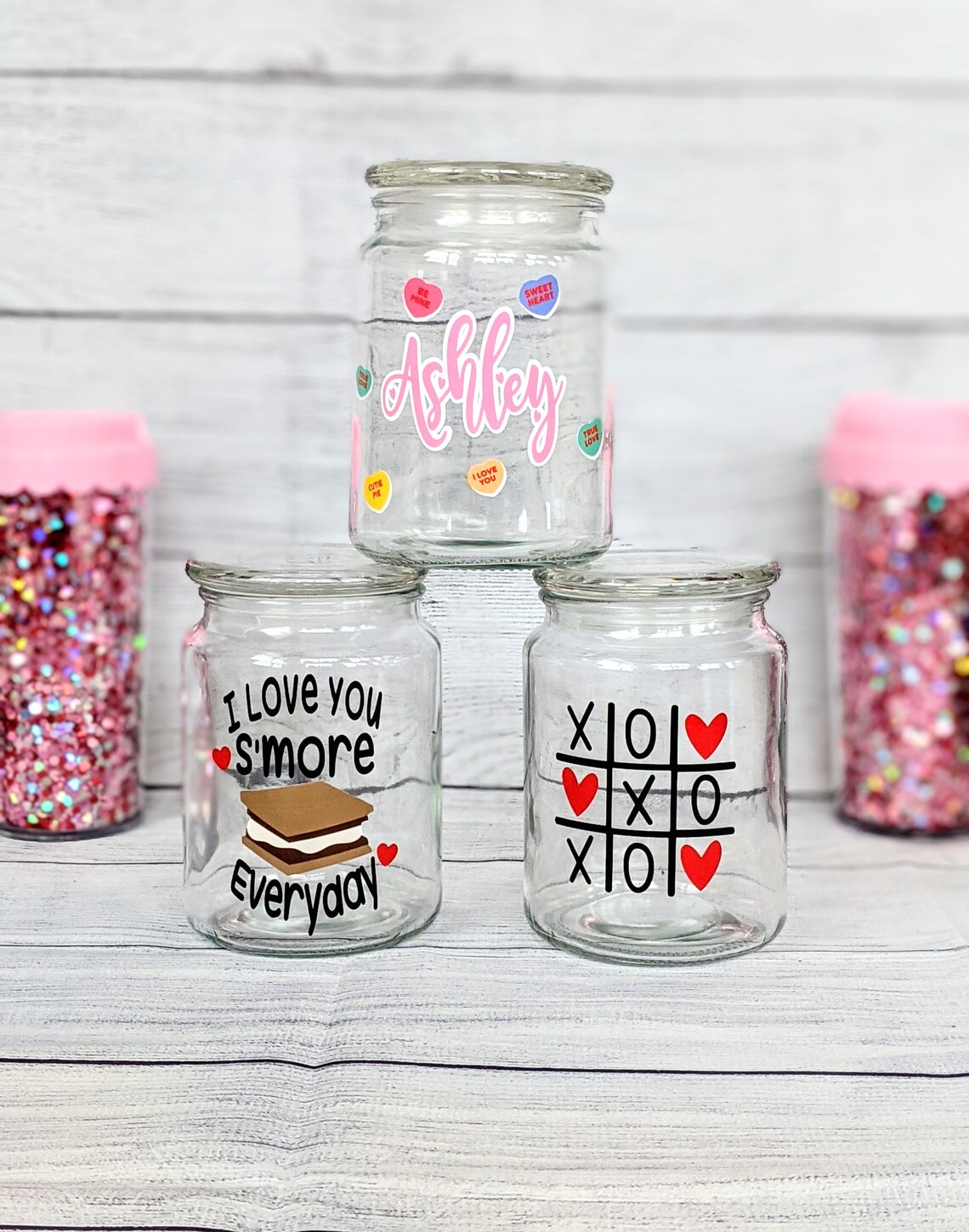 Valentine's Day Candy Jar Custom Candy Jar Custom - Etsy