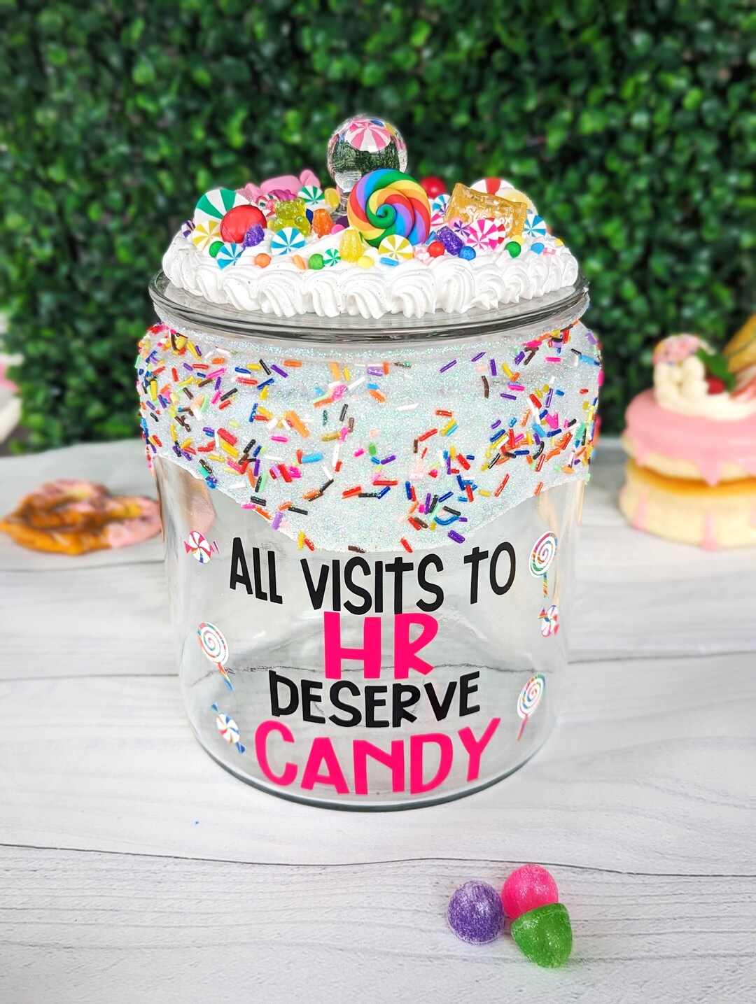 Personalized Human Resources Glass Candy Jar With Lid, Funny HR ...