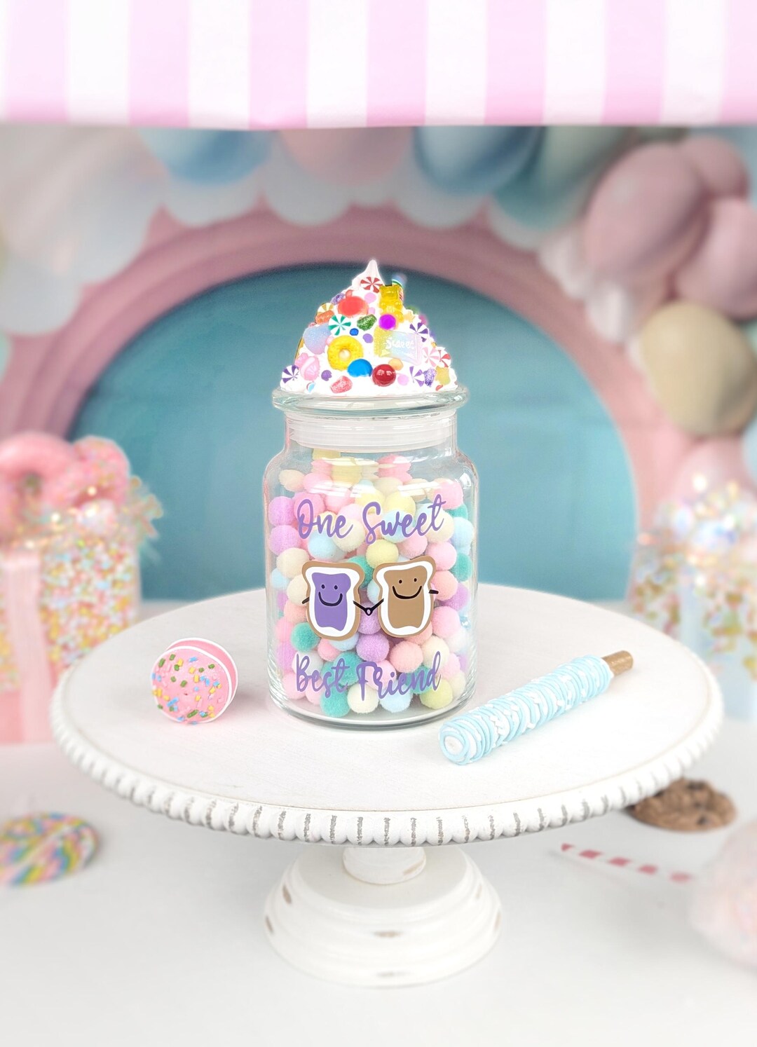 Best Friend Candy Jar for Snacks, Moving Away Gift for Friend, Peanut ...