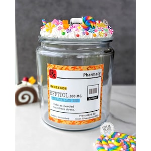 Funny Office Candy Jar With Lid, Custom Glass Candy Jar for Kitchen ...