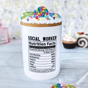 Social Worker Gift Candy Jar, Emotional Support Treat Jar, Therapist ...