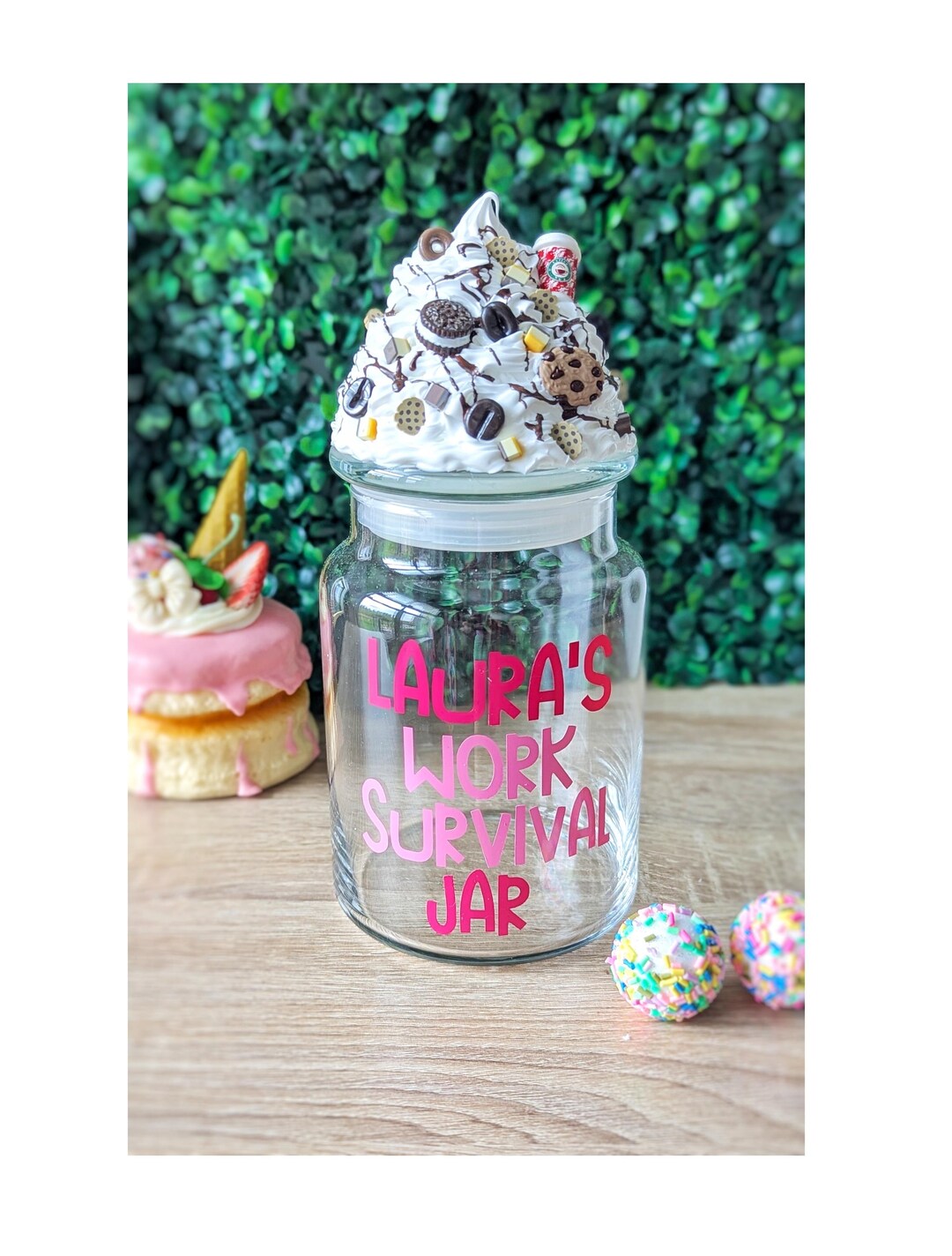 Funny Coworker Glass Candy Jar Gift, Motivational Candy Jar for Boss ...