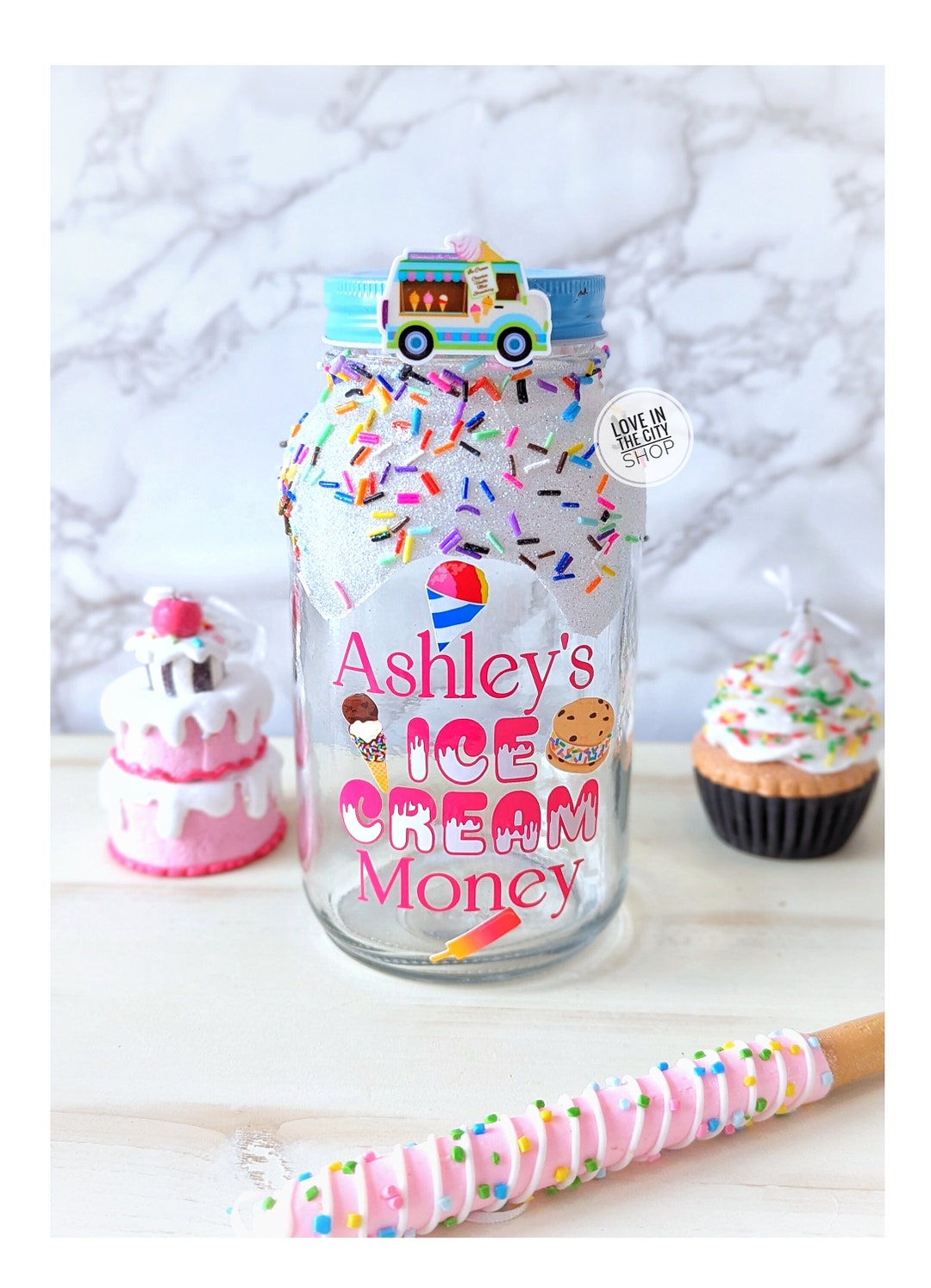 Ice Cream Truck Bank, Ice Cream Bank, Ice Cream Savings, Summer Bank ...