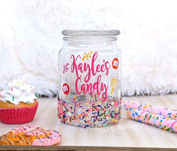 Custom candy jar personalized candy jar candy themed | Etsy