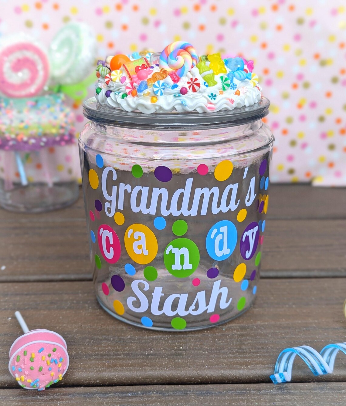 Personalized Grandma Candy Jar for Sweets and Treats, Custom Chocolate ...