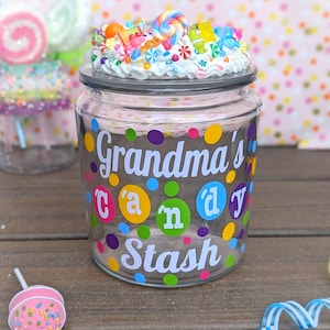 Personalized Grandma Candy Jar for Sweets and Treats, Custom Chocolate ...
