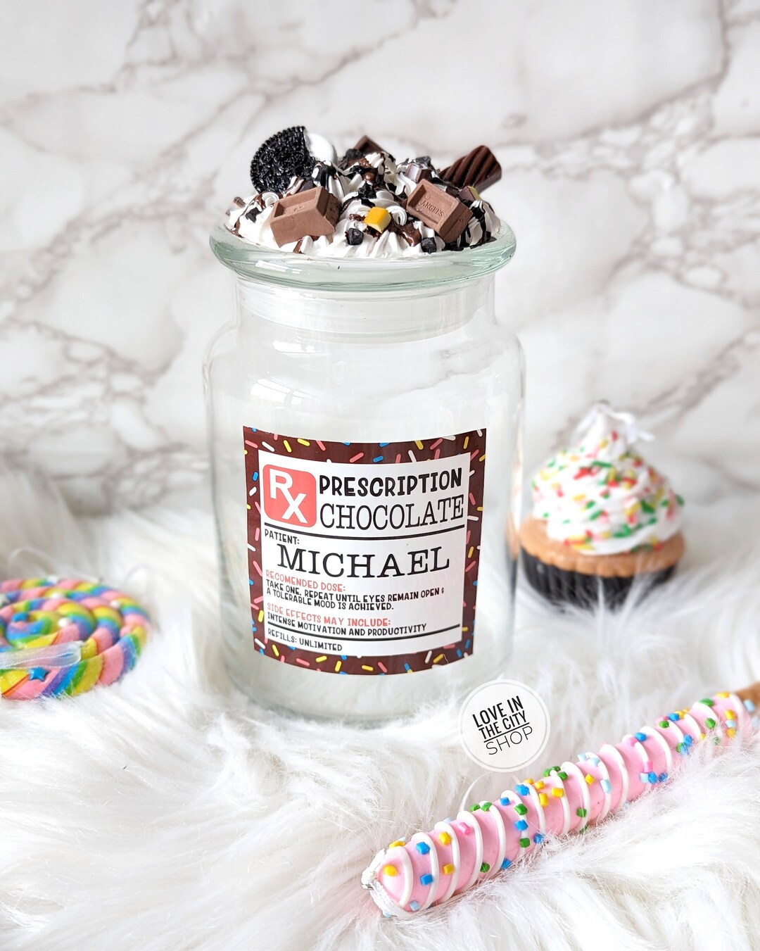 Chocolate Candy Jar, Custom Candy Gift for Boss, Candy Bowl, Funny ...