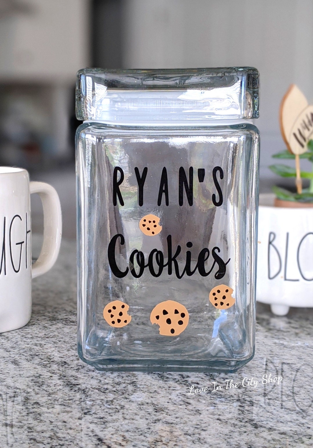 Custom Cookie Jar, Personalized Cookie Jar, Glass Cookie Jar, Cookie ...