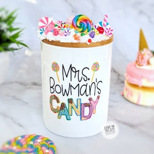 Custom Funny Candy Jar, Motivational Gift, Custom Ceramic Office Candy ...