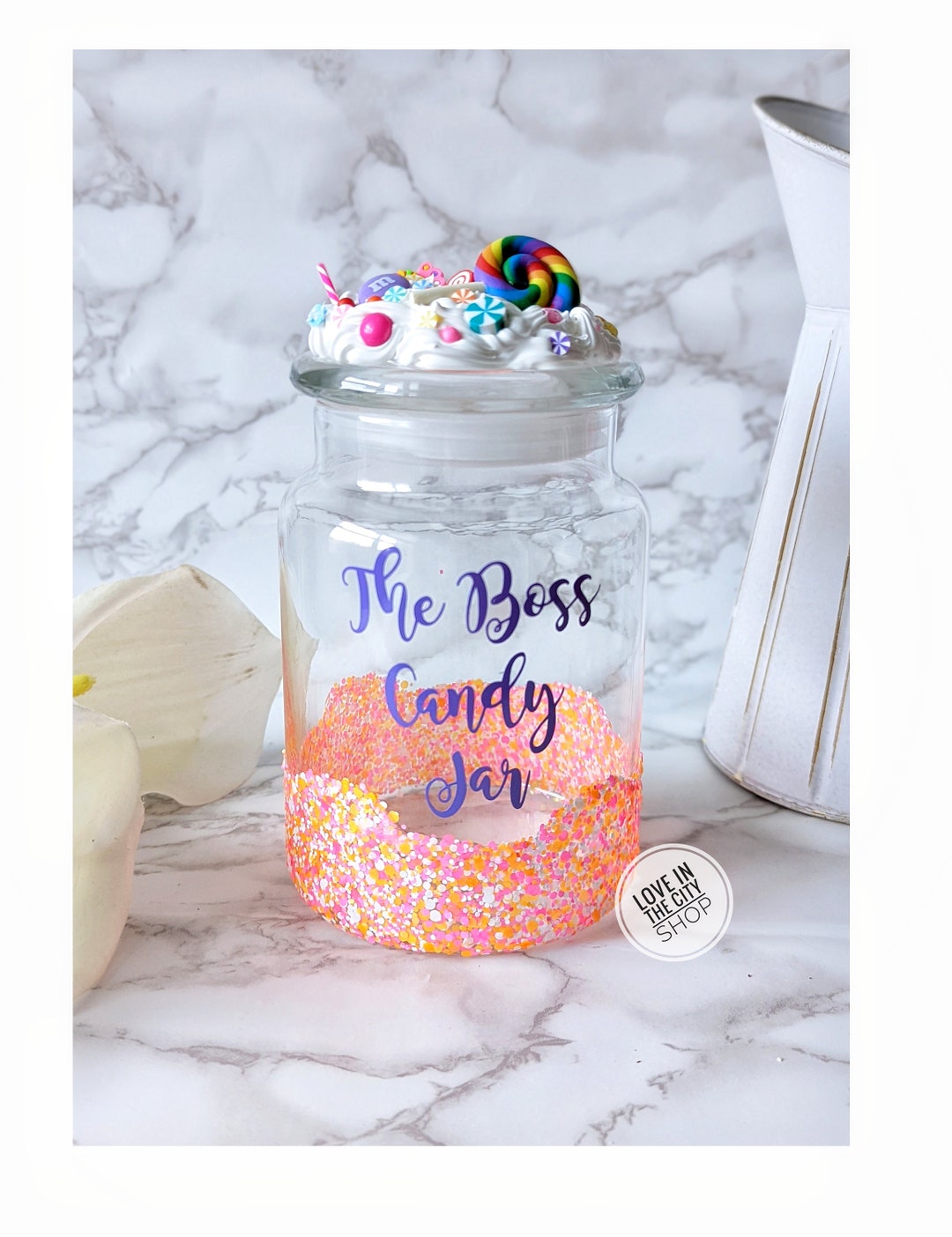 Custom Personalized Boss Candy Jar for Boss Appreciation Gift Jar, Boss Retirement Gift, Office ...