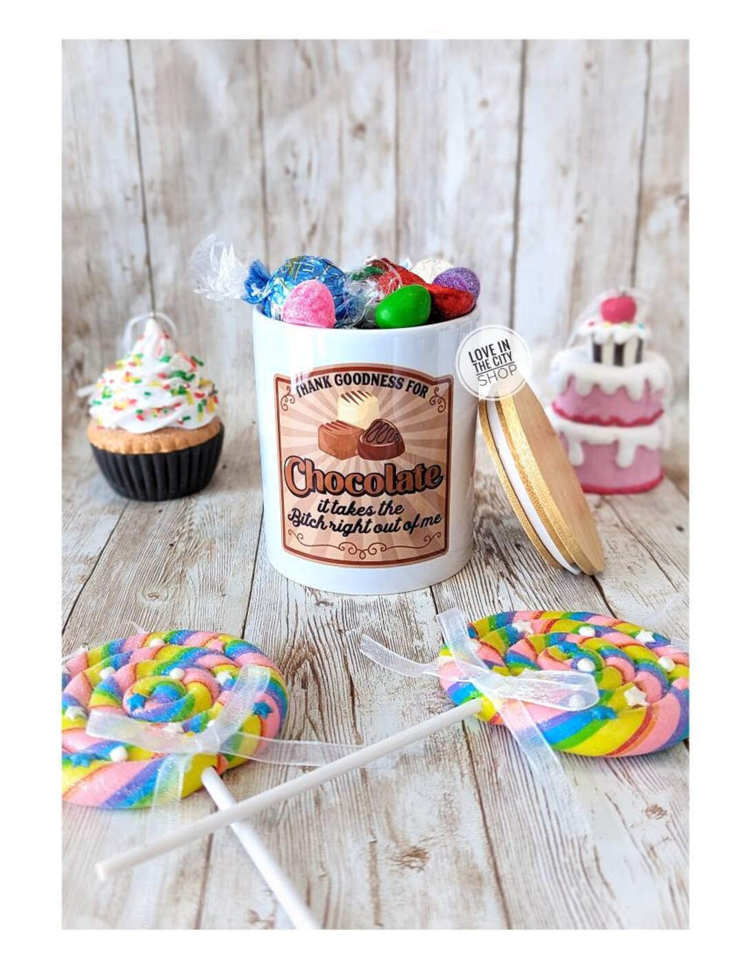 Small Mini Office Candy Jar, Chocolate Jar, Chocolate Bowl, Sublimation ...