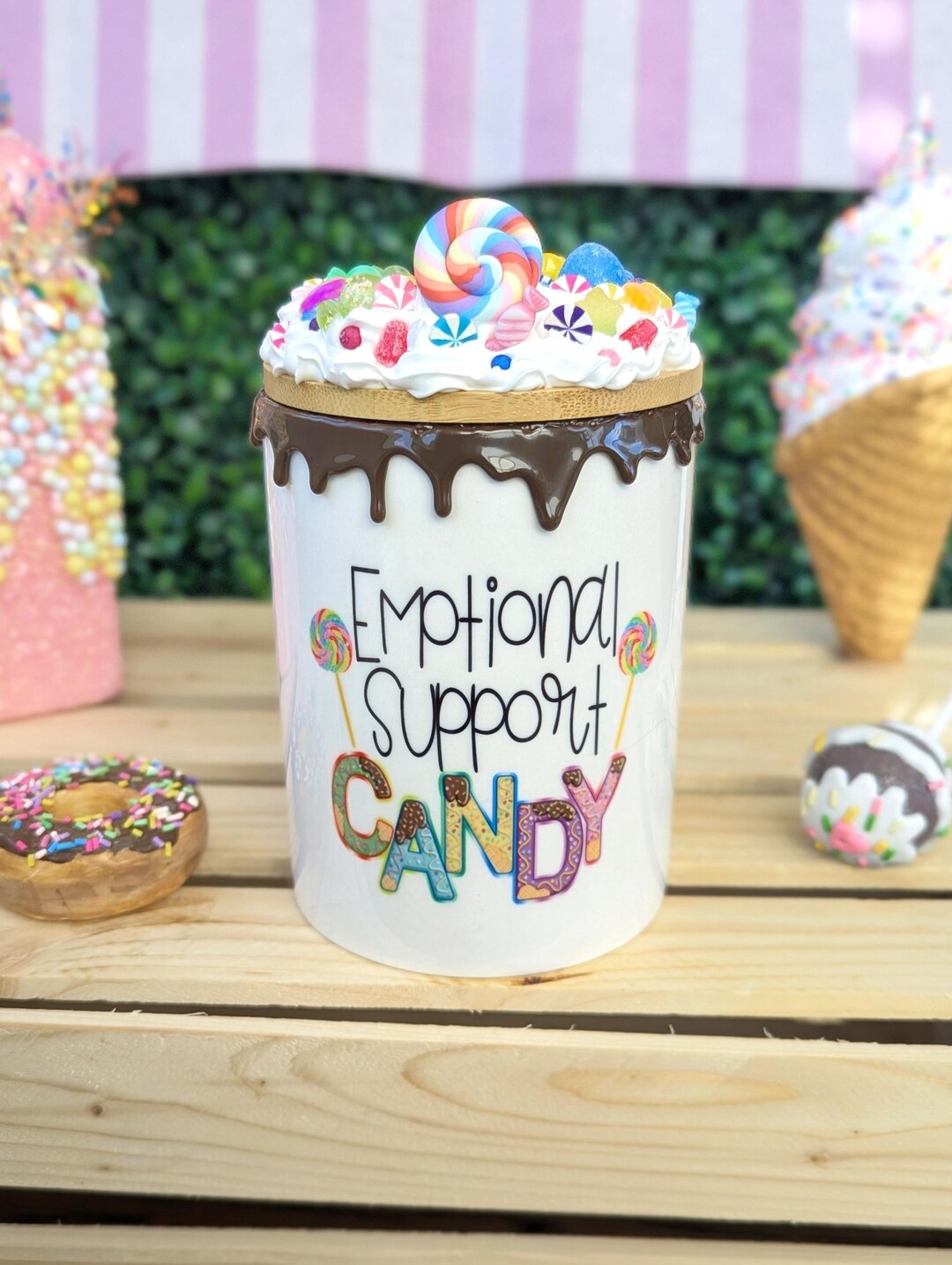 Emotional Support Candy Jar, Motivational Gift, Custom Candy Jar, Boss ...