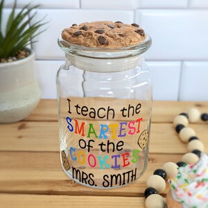 Teacher Desk Candy Jar for Rewards, Cookie Container for Sweets ...