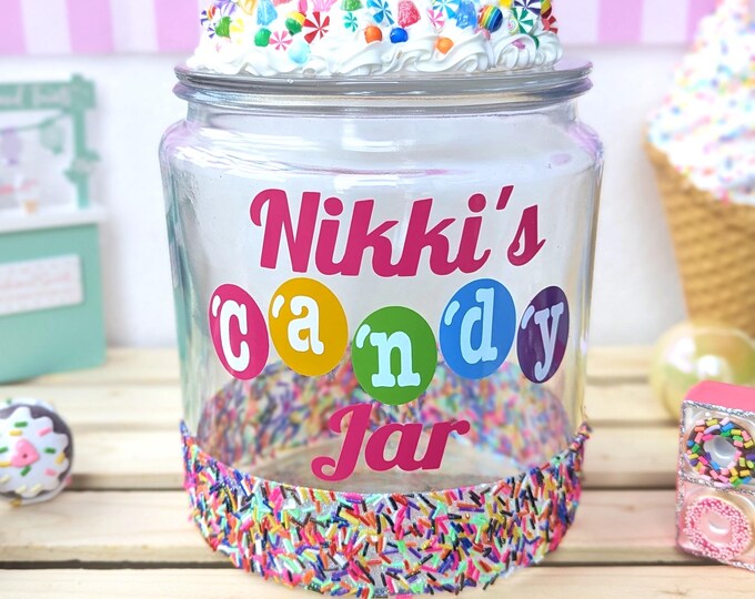Funny Office Candy Jar With Lid, Custom Glass Candy Jar for Kitchen ...