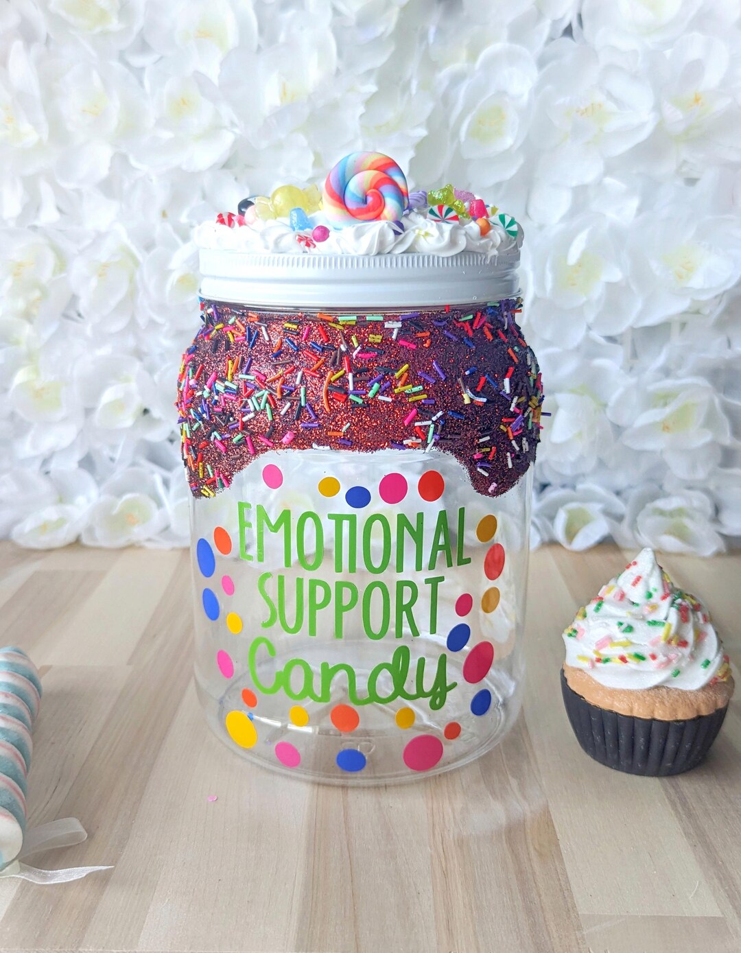Personalized Plastic Candy Jar for Chocolate Candies, Custom Emotional ...