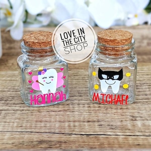 Tooth Fairy Jar, Custom Tooth Jar, Baby Tooth Storage, Baby Keepsake ...