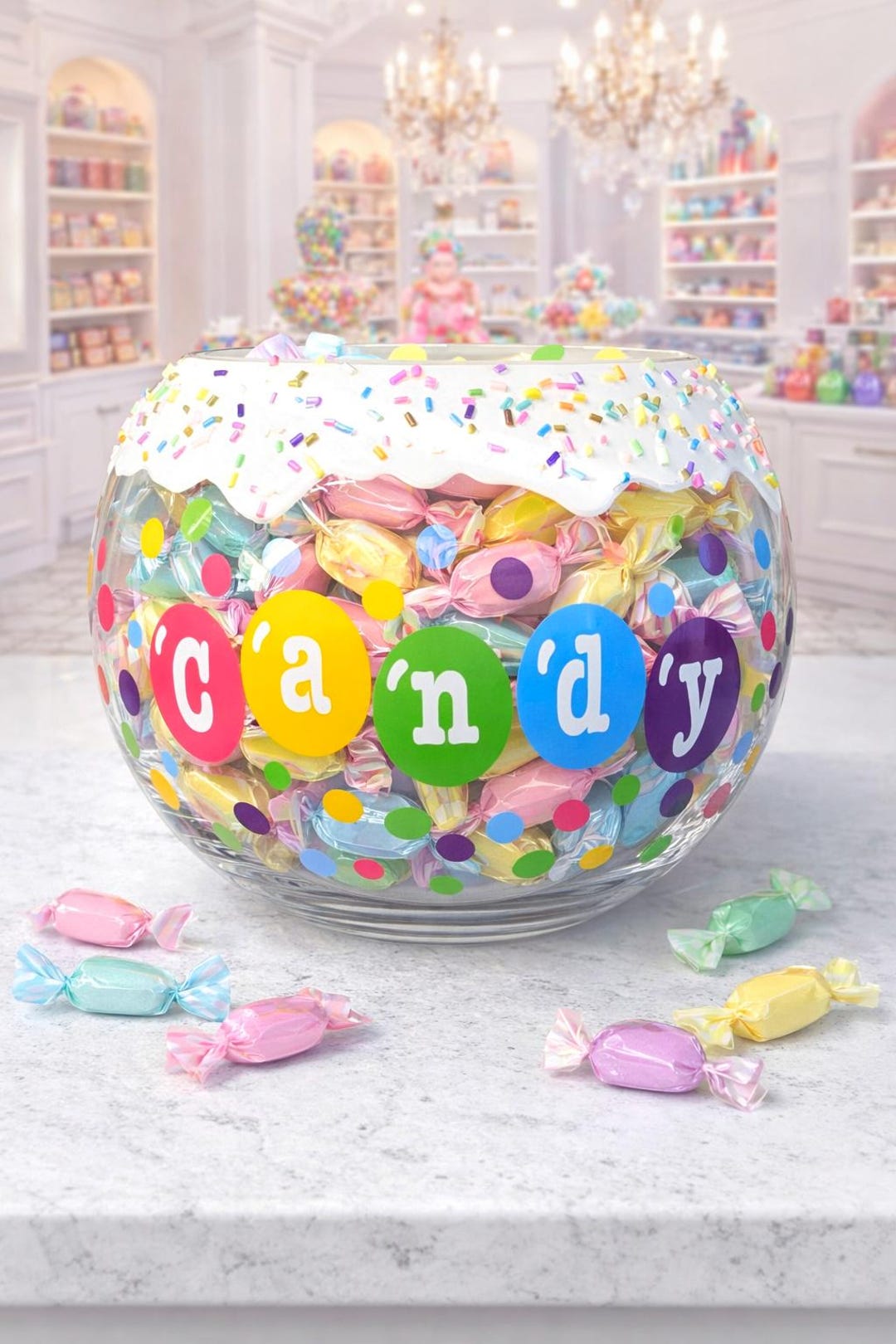 Glass Candy Bowl, Motivational Emotional Support, Candy Jar for Office ...
