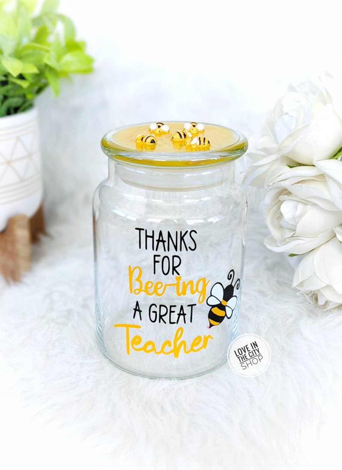 Bee Candy Jar Teacher Candy Jar Teaching Jar Para Gift - Etsy