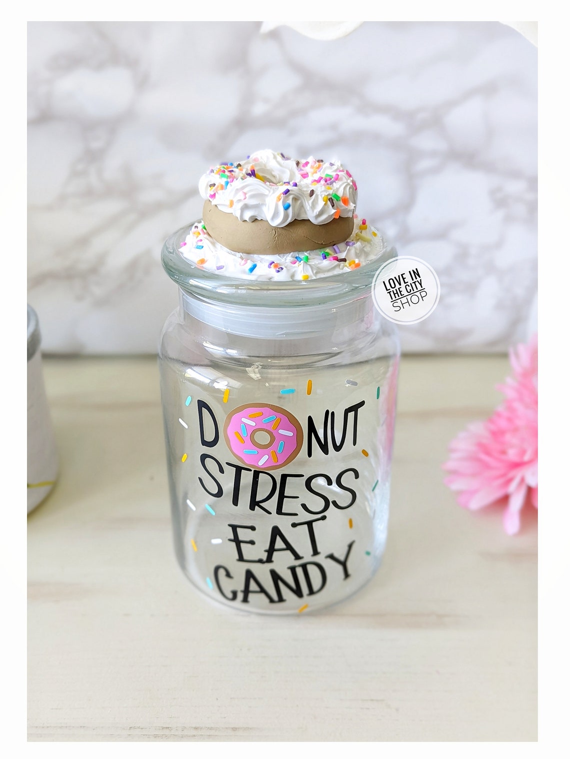 Custom Candy Jar Personalized Candy Jar Donut Decor Donut - Etsy