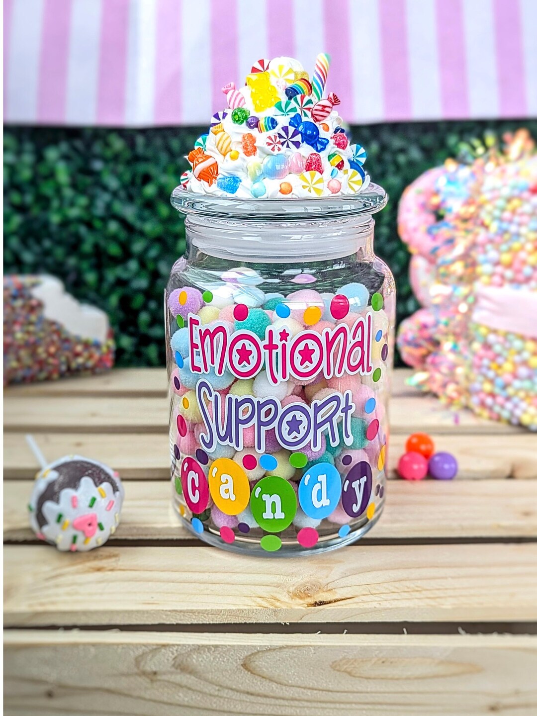 Funny Glass Candy Jar With Lid, Motivational Candy Jar, College Gift ...