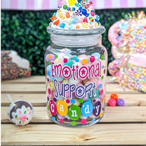 Funny Glass Candy Jar With Lid, Motivational Candy Jar, College Gift ...