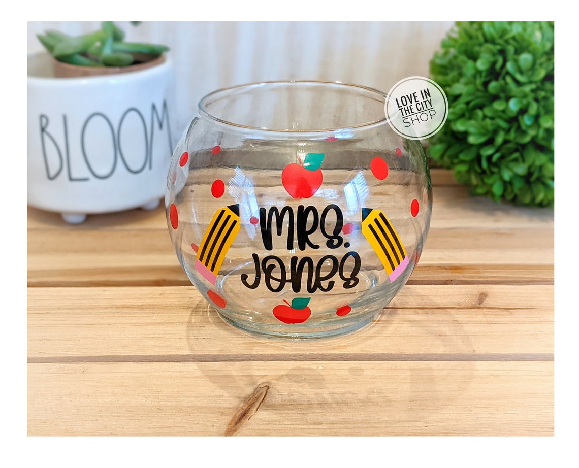 Teacher Jar Teacher Candy Jar Teacher Candy Bowl Office | Etsy