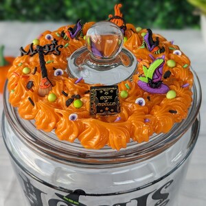 Custom Glass Halloween Candy Jar With Lid, Personalized Fall Candy ...