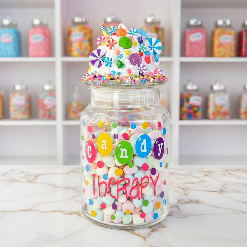 Funny Glass Candy Jar With Lid, Motivational Candy Jar, Therapist Gift ...