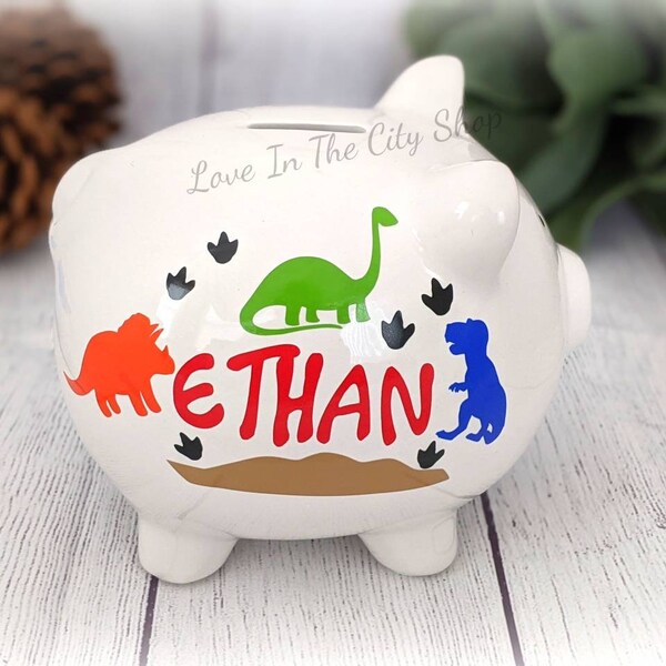 Dinosaur Piggy Bank - Etsy