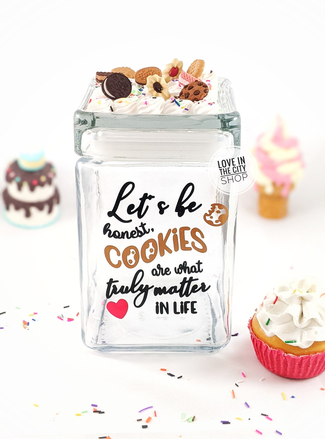 Glass Cookie Jar, Friend Cookie Jar, Custom Cookie Jar, Personalize ...