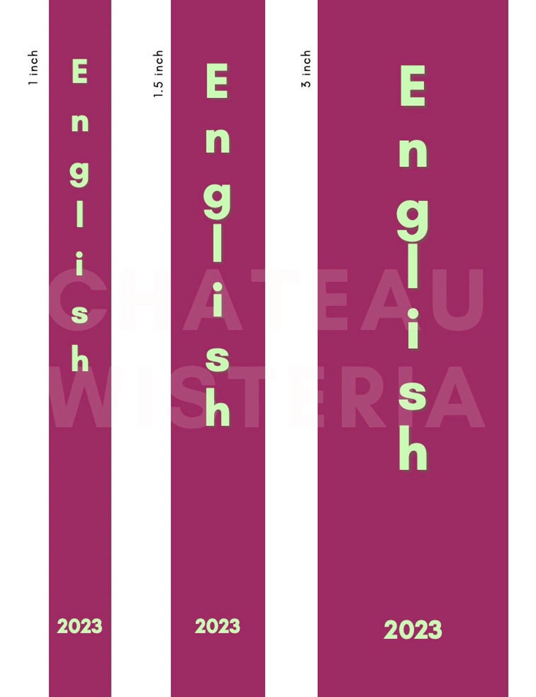 Binder Covers - English - 1 Inch, 1.5 Inch, 2 Inch, 3 Inch, 4 Inch - Etsy