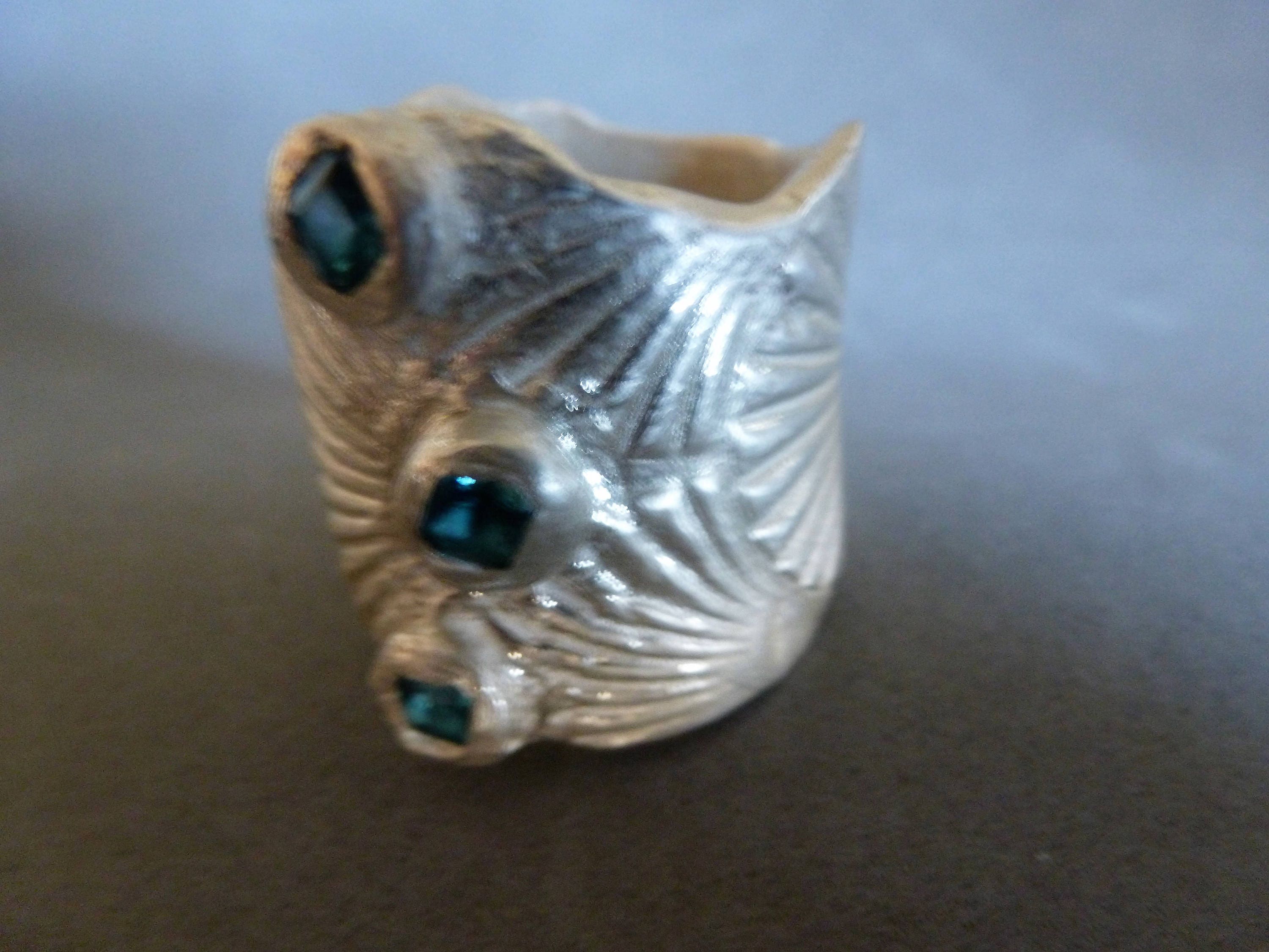 Scallop Shell Shield Ring - 28 Grams of Solid Fine Silver in Size 10 ...