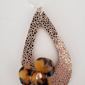 Peachy Pebbles Teardrops Are Big Leather Hoops Blooming With - Etsy