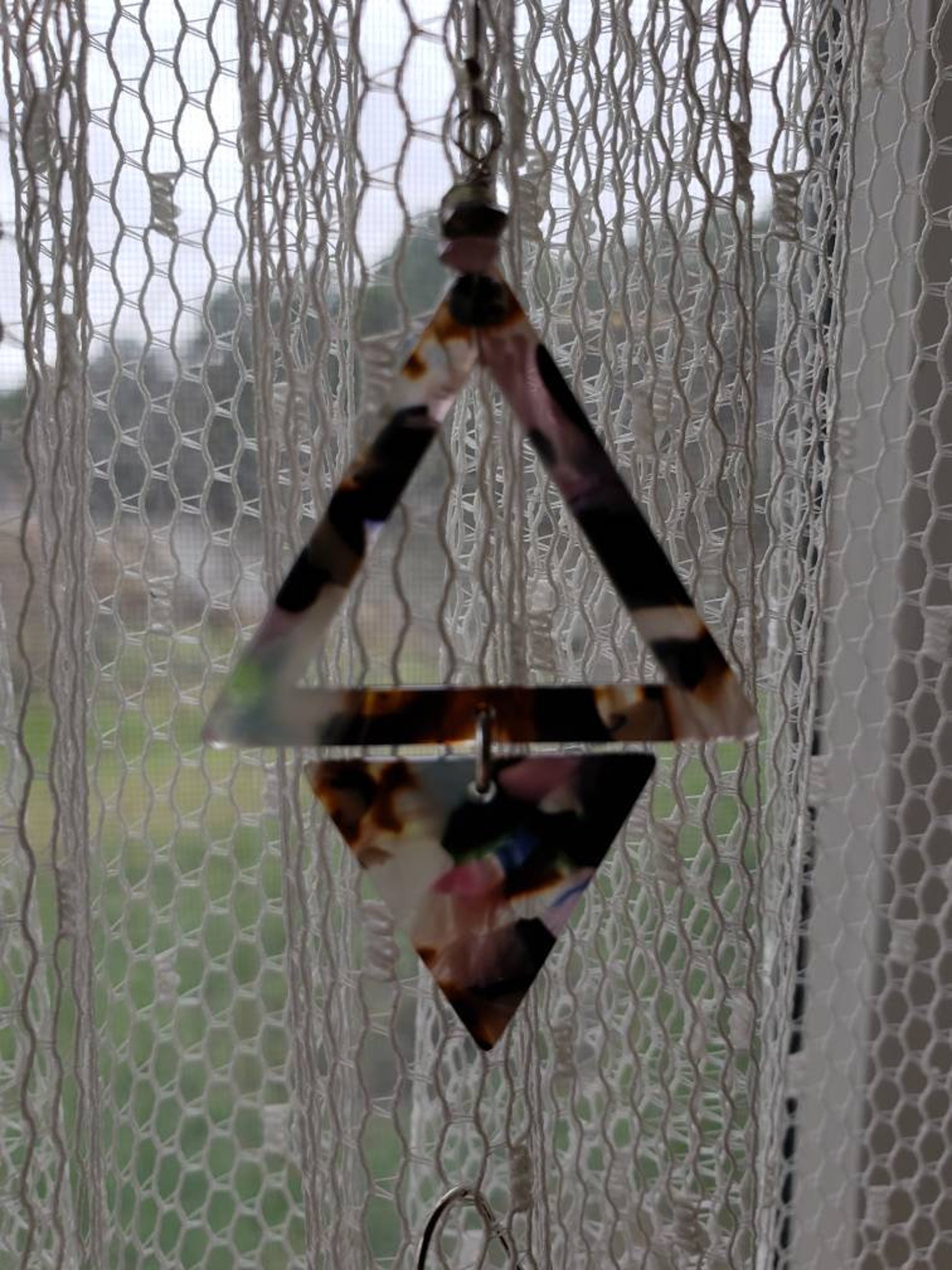 Equilateral Earrings Are Colorful Faux Tortoiseshell Open Triangles ...