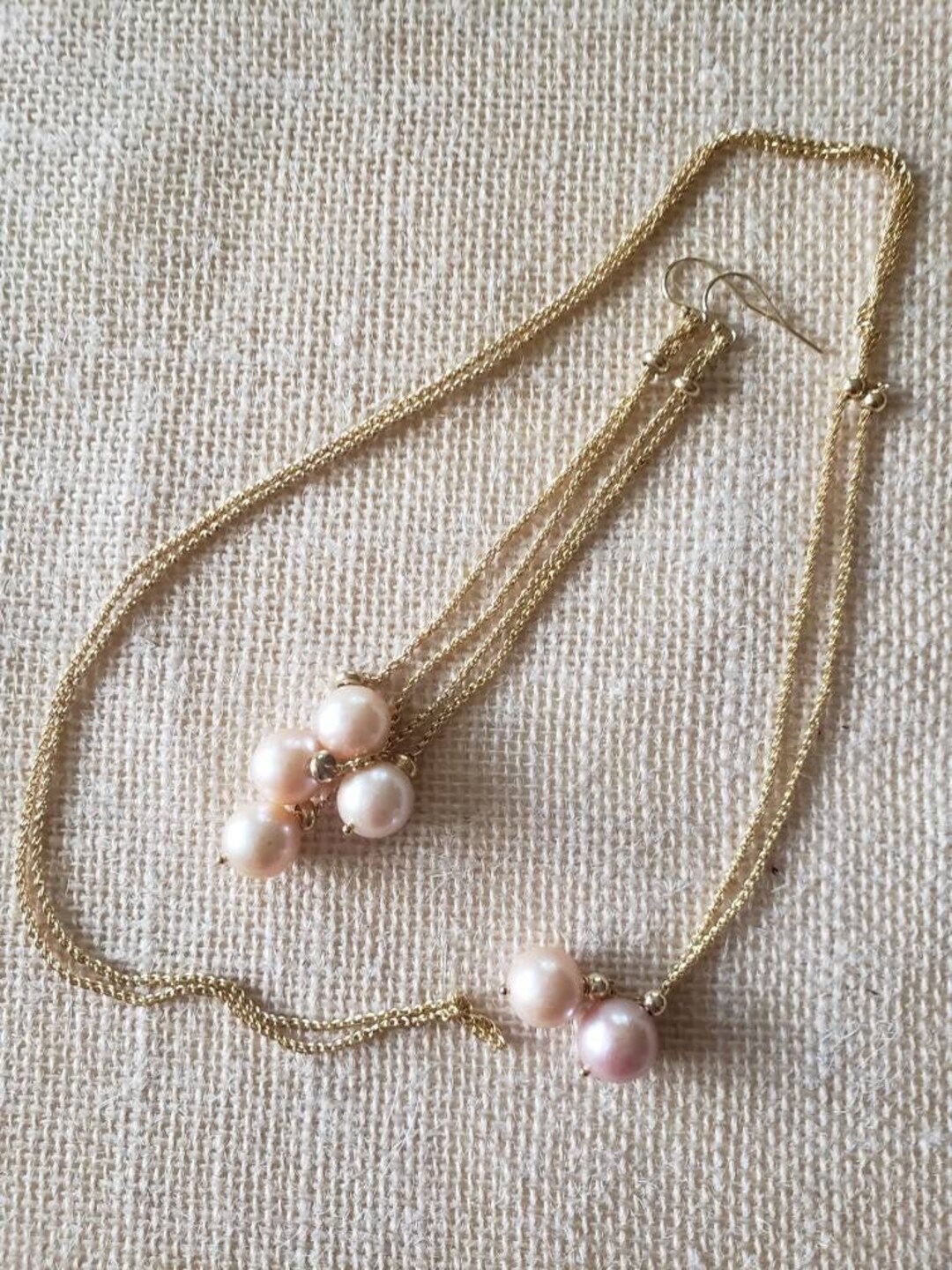 Long Tail Pearl Y Necklace and Earrings Capture 6 Blushing Edison ...