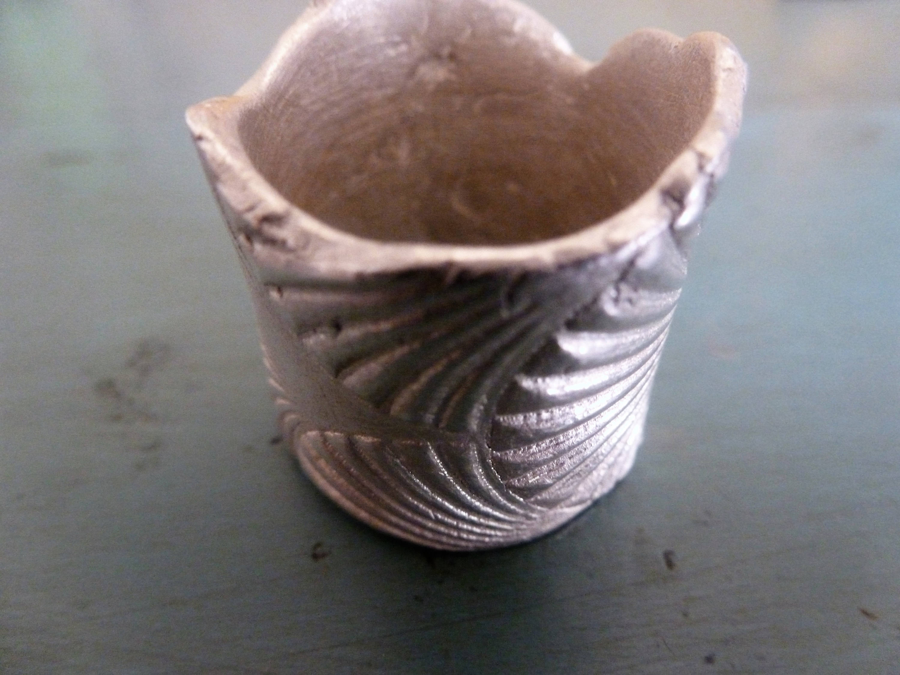 Scallop Shell Shield Ring - 28 Grams of Solid Fine Silver in Size 10 ...