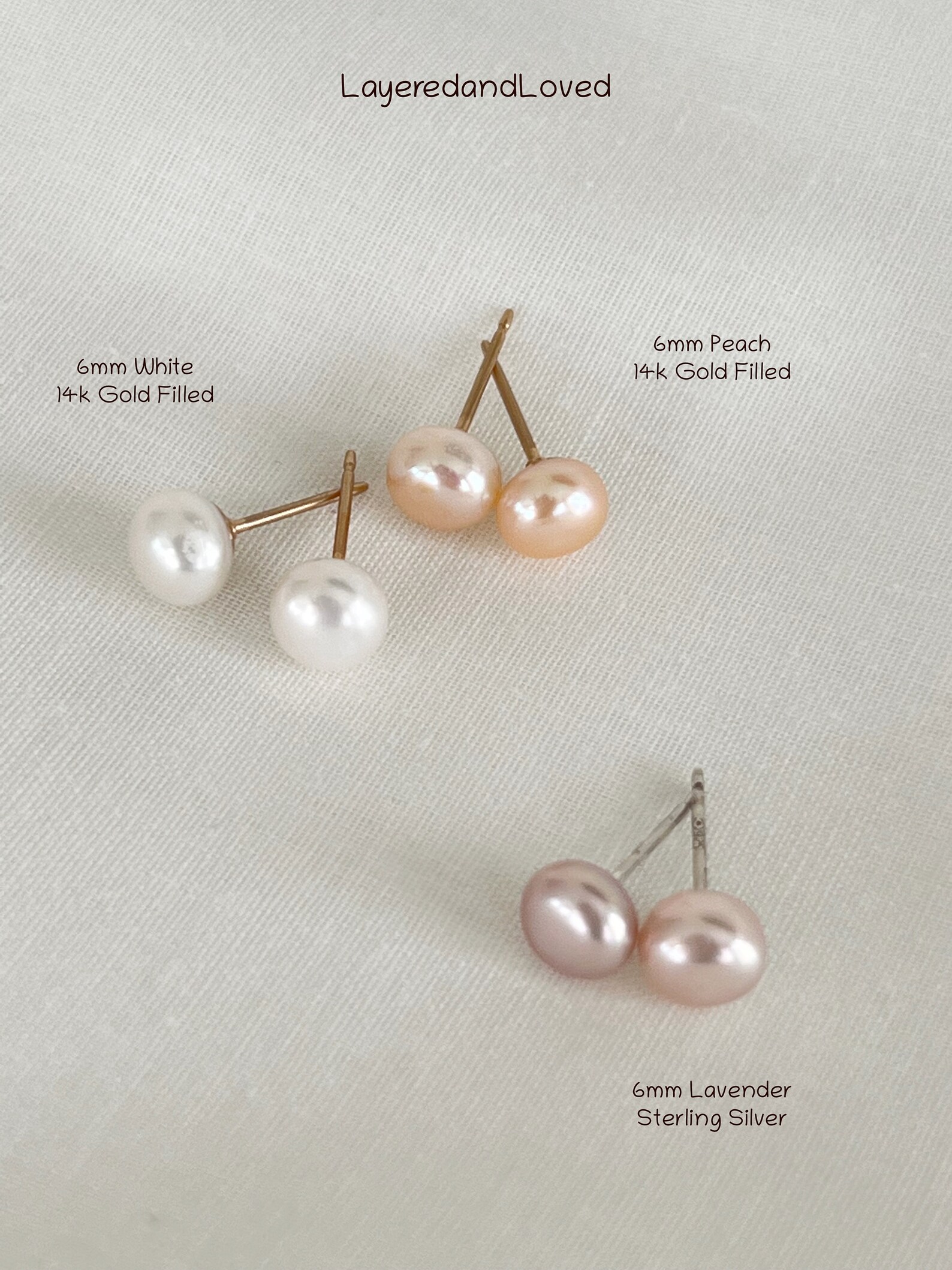 Kate Middleton Inspired Pearl Post Earrings, Sterling Silver or 14k ...