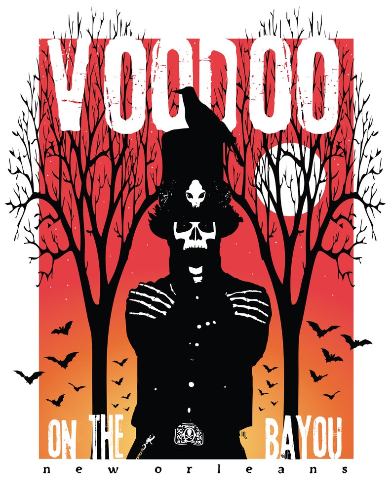 Voodoo on the Bayou / Baron Samedi / New Orleans Art Print Wall Decor - Etsy