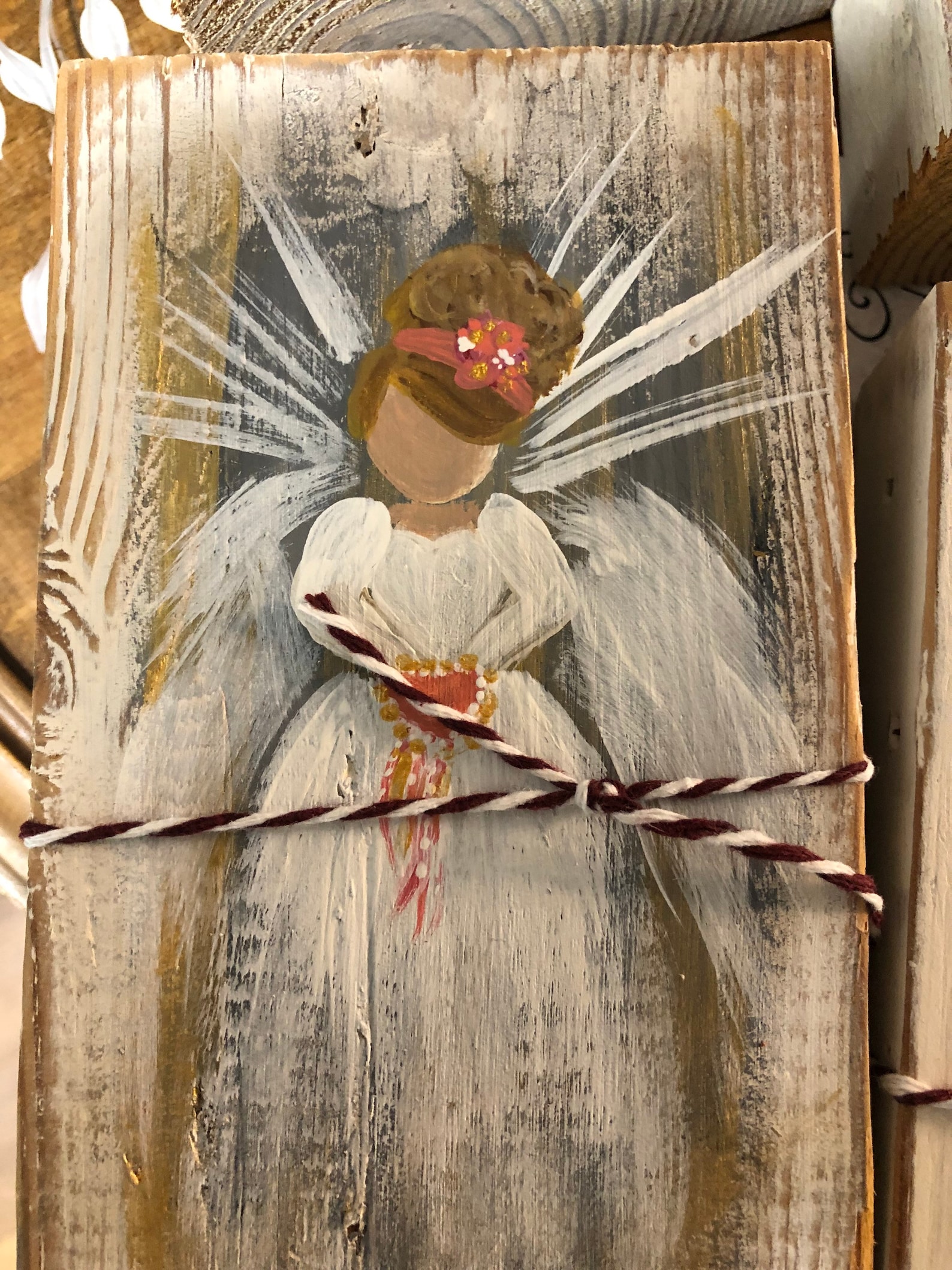 Wood Block Angel Decor * Handpainted Angel * Christmas Angel - Etsy