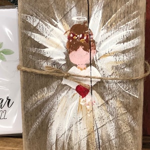 Wood Block Angel Decor * Handpainted Angel * Christmas Angel - Etsy