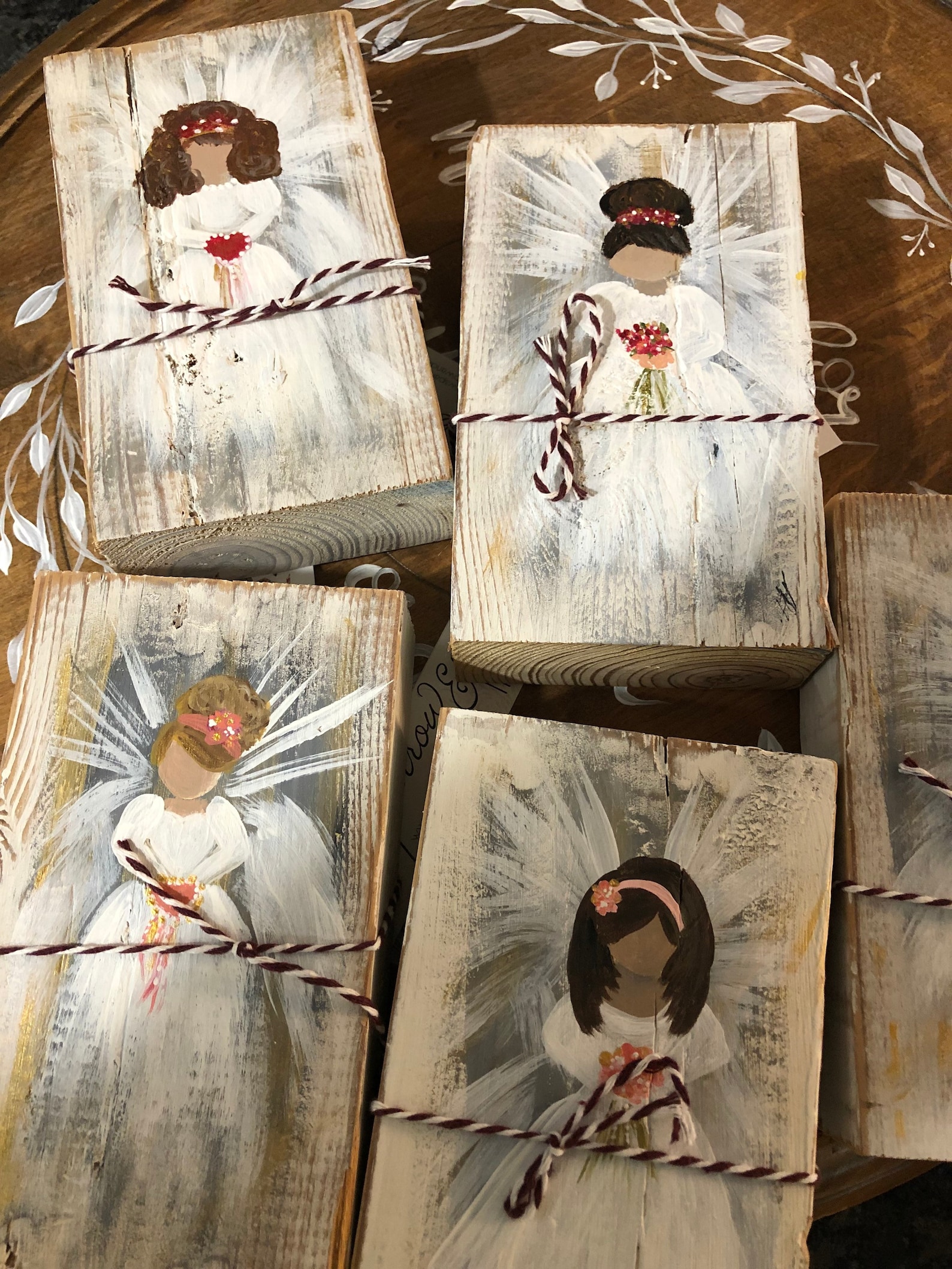 Wood Block Angel Decor * Handpainted Angel * Christmas Angel - Etsy