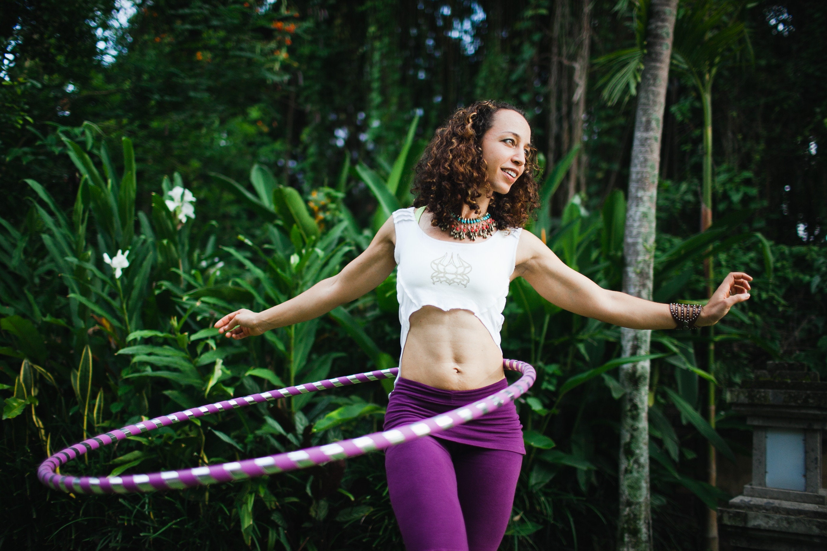 44" Beginner Travel Hula Hoop // Push Button Connector for Coiling - Etsy