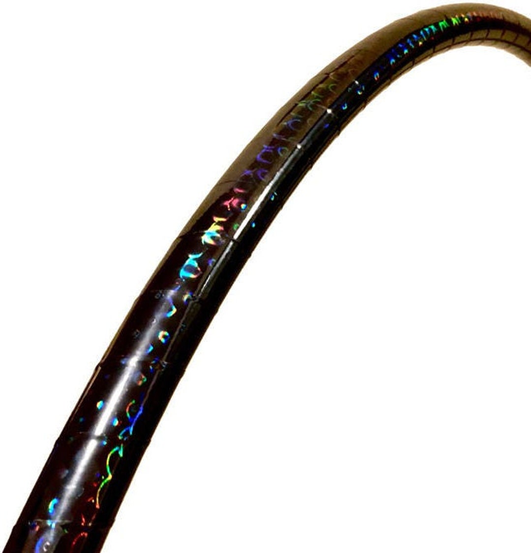 Black Peacock Taped Travel Hula Hoop / Fully Taped Performance Hoop ...