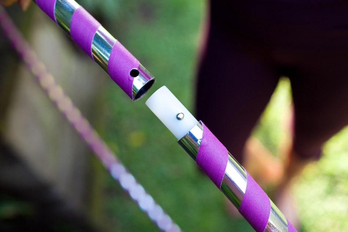 44" Beginner Travel Hula Hoop // Push Button Connector for Coiling - Etsy