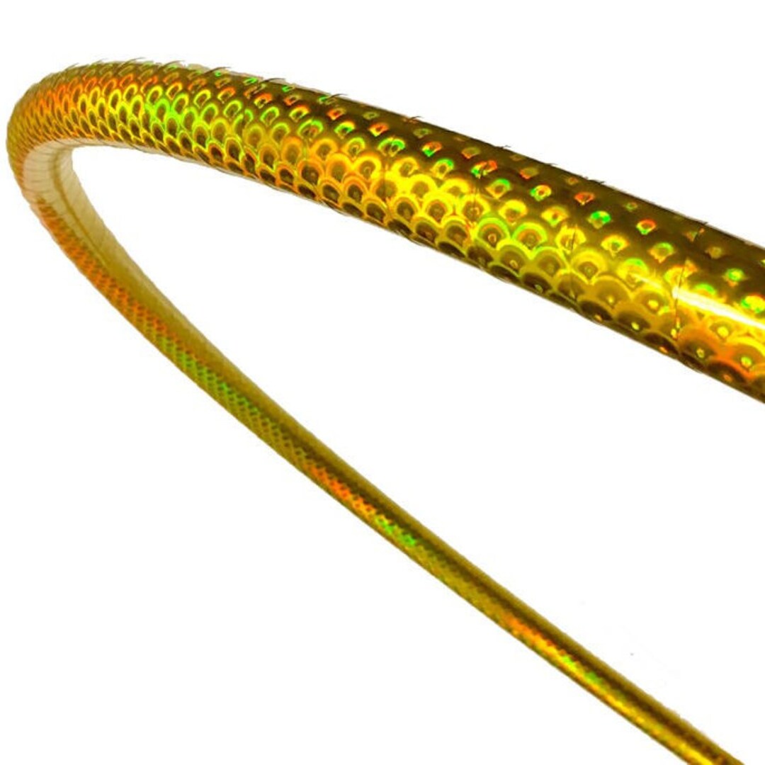 Gold Peacock Taped Travel Hula Hoop / Fully Taped Performance Hoop ...