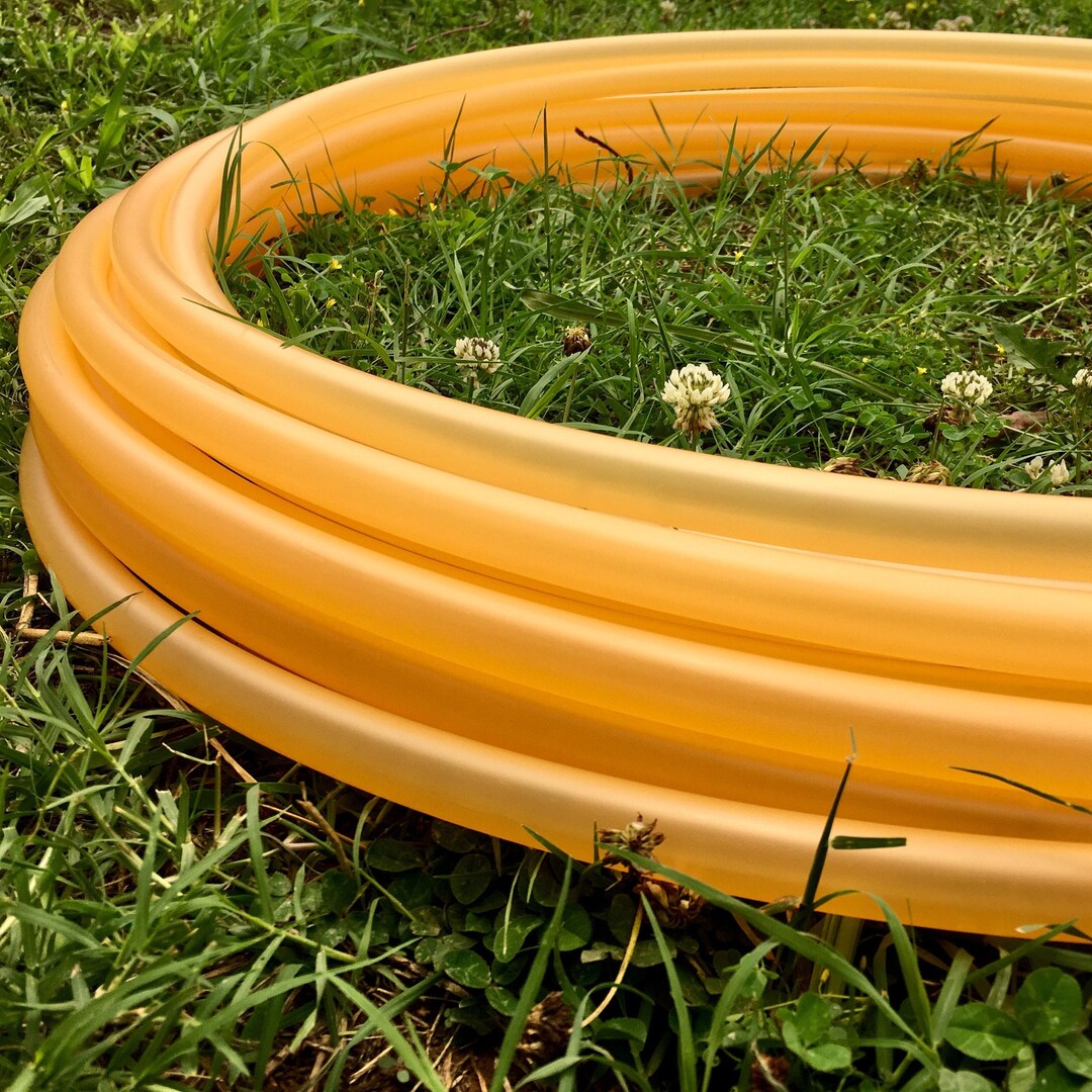 Translucent Orange Polypro Hoop / Travel Hula Hoop With Push Button ...