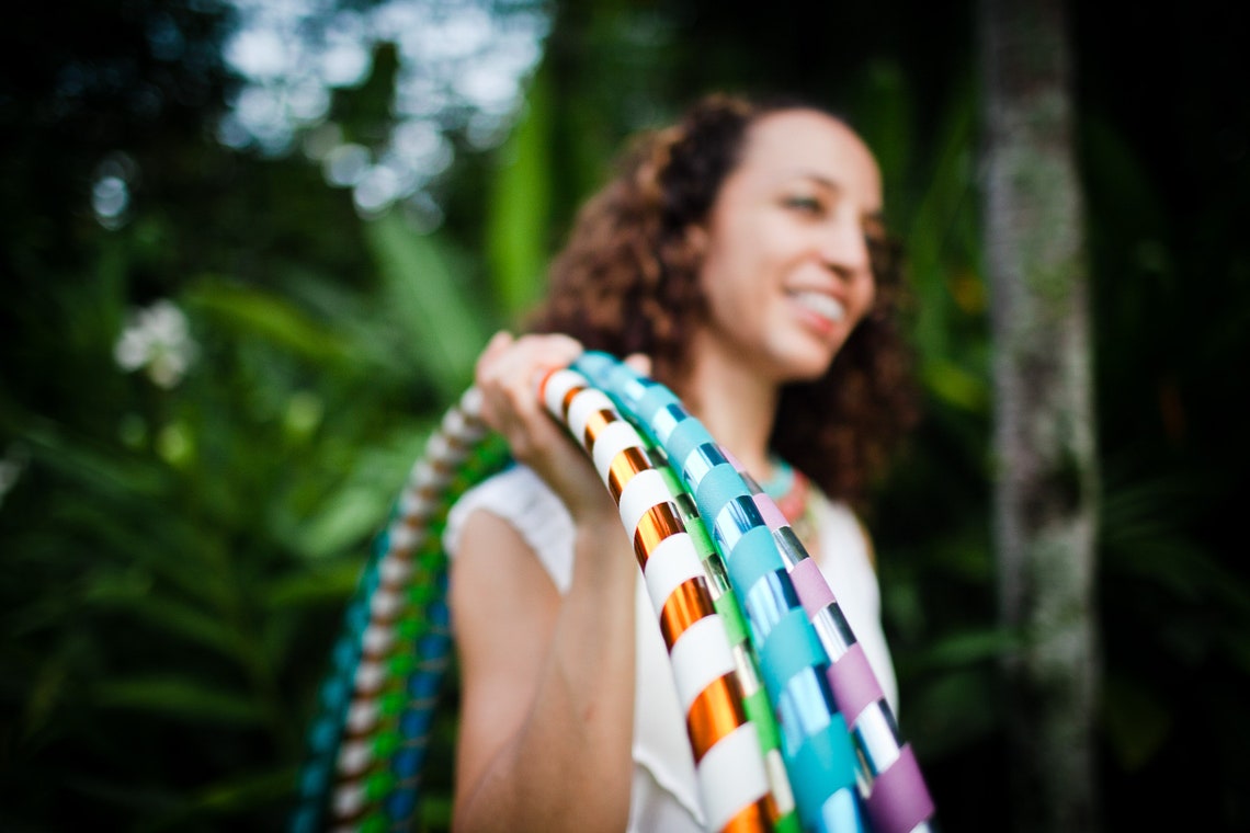 40" Beginner Travel Hula Hoop // Push Button Connector for Coiling - Etsy